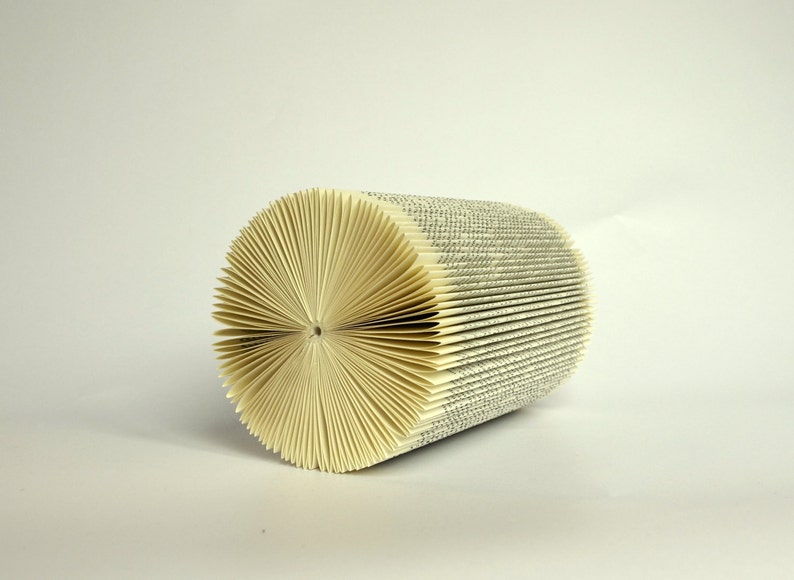 Altered Folded Book Cylinder - Etsy