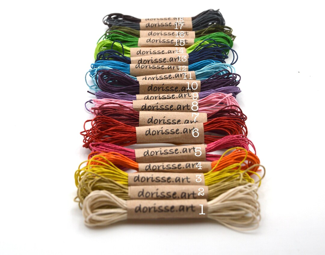 1 Mm Waxed Cotton Thread Lot of Colors - Etsy