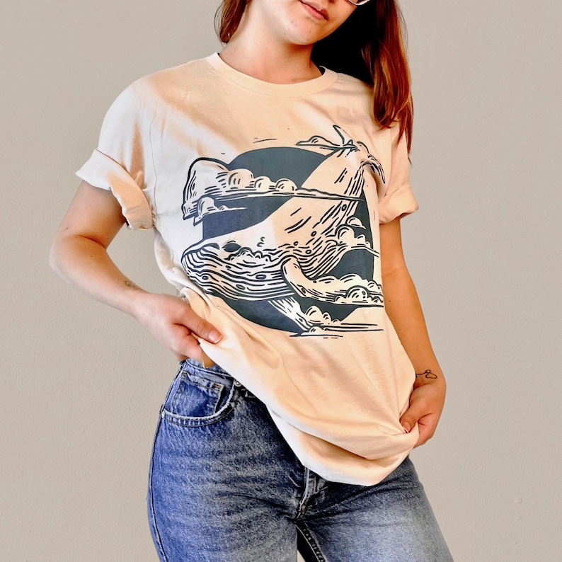Whale Thundercloud T-shirt: Screen-printed 100% Cotton Unisex Tee - Etsy