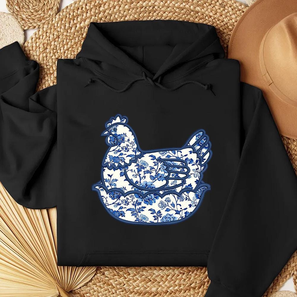 Chinoiserie Hen on Nest Appliqué Embroidery File, Applique Farmhouse ...