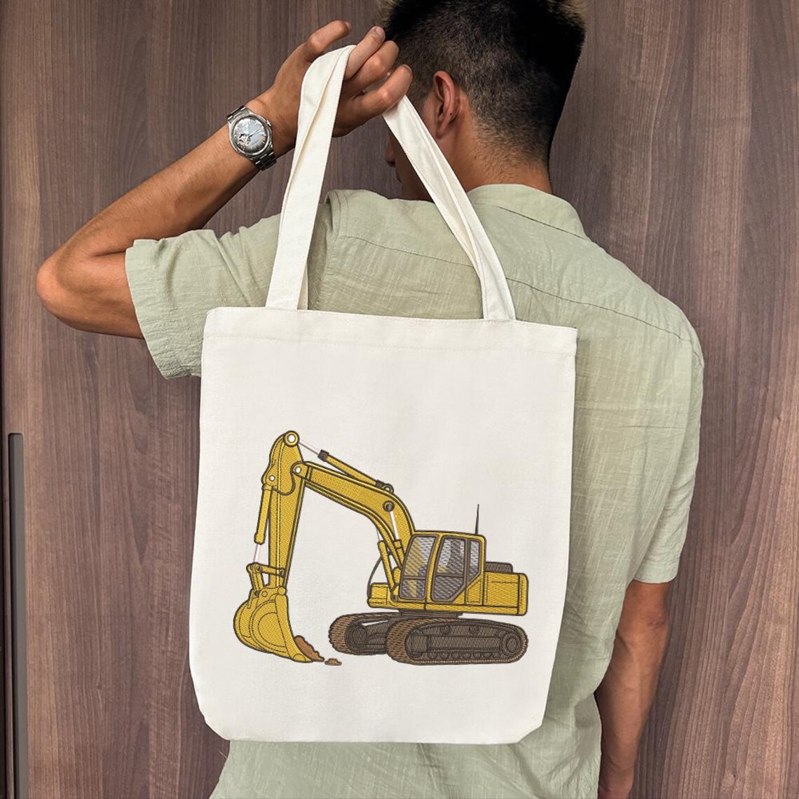 Excavator Digger Embroidery Design, Construction Truck Machine ...