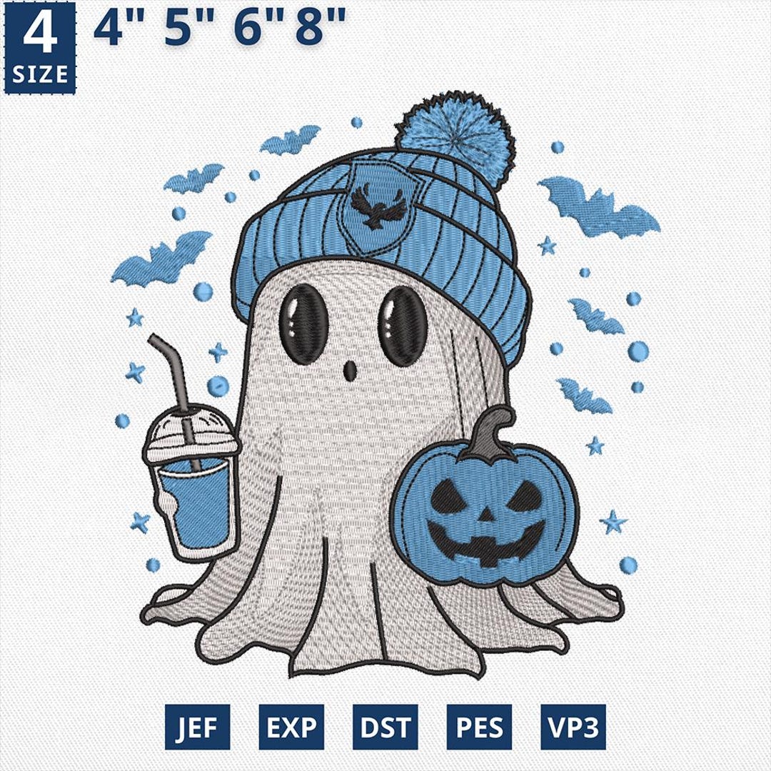 Wizard Ghost Embroidery Design, Halloween Ghost Wizard Machine ...