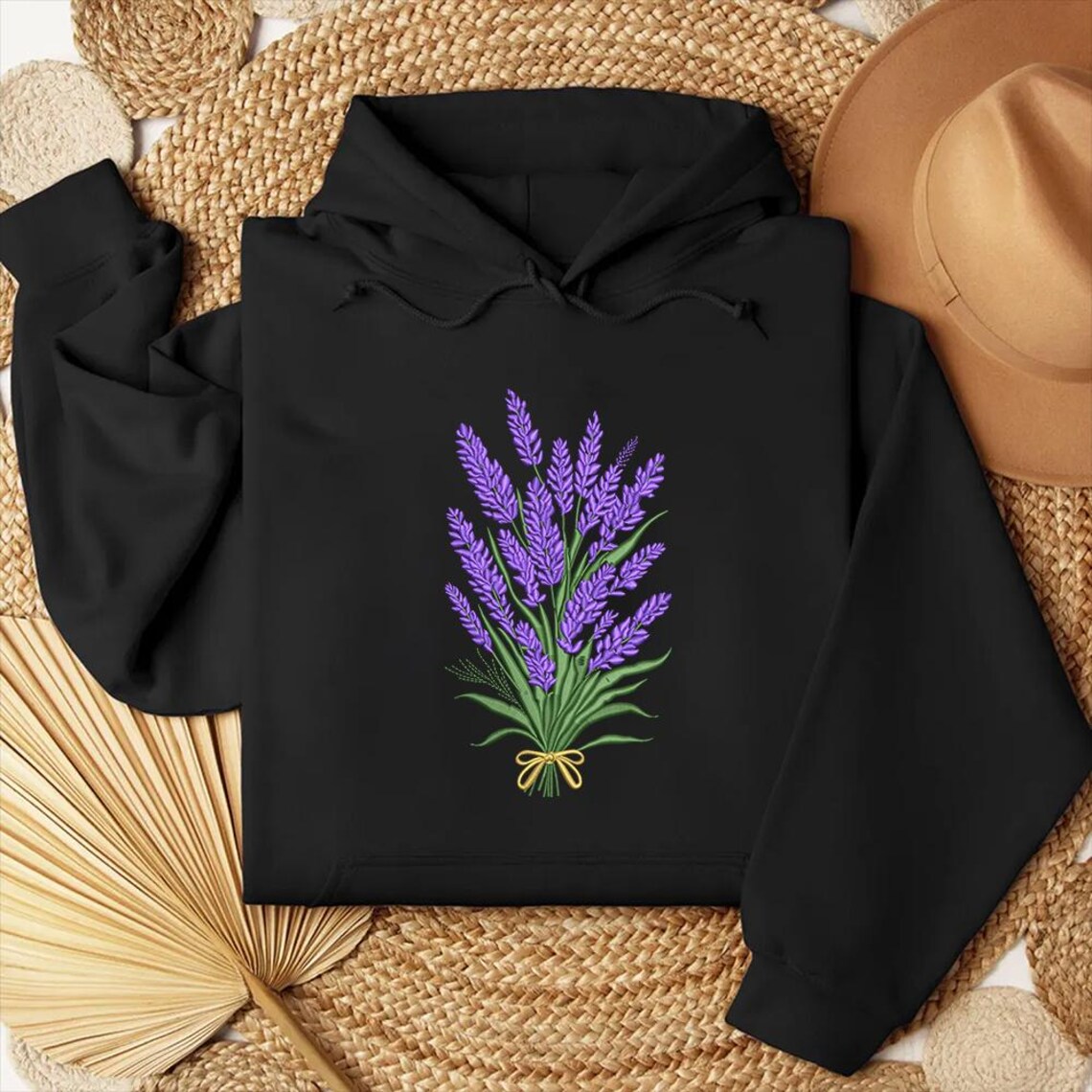 Lavender Bouquet Embroidery Design, Purple Floral Machine File, Birth ...