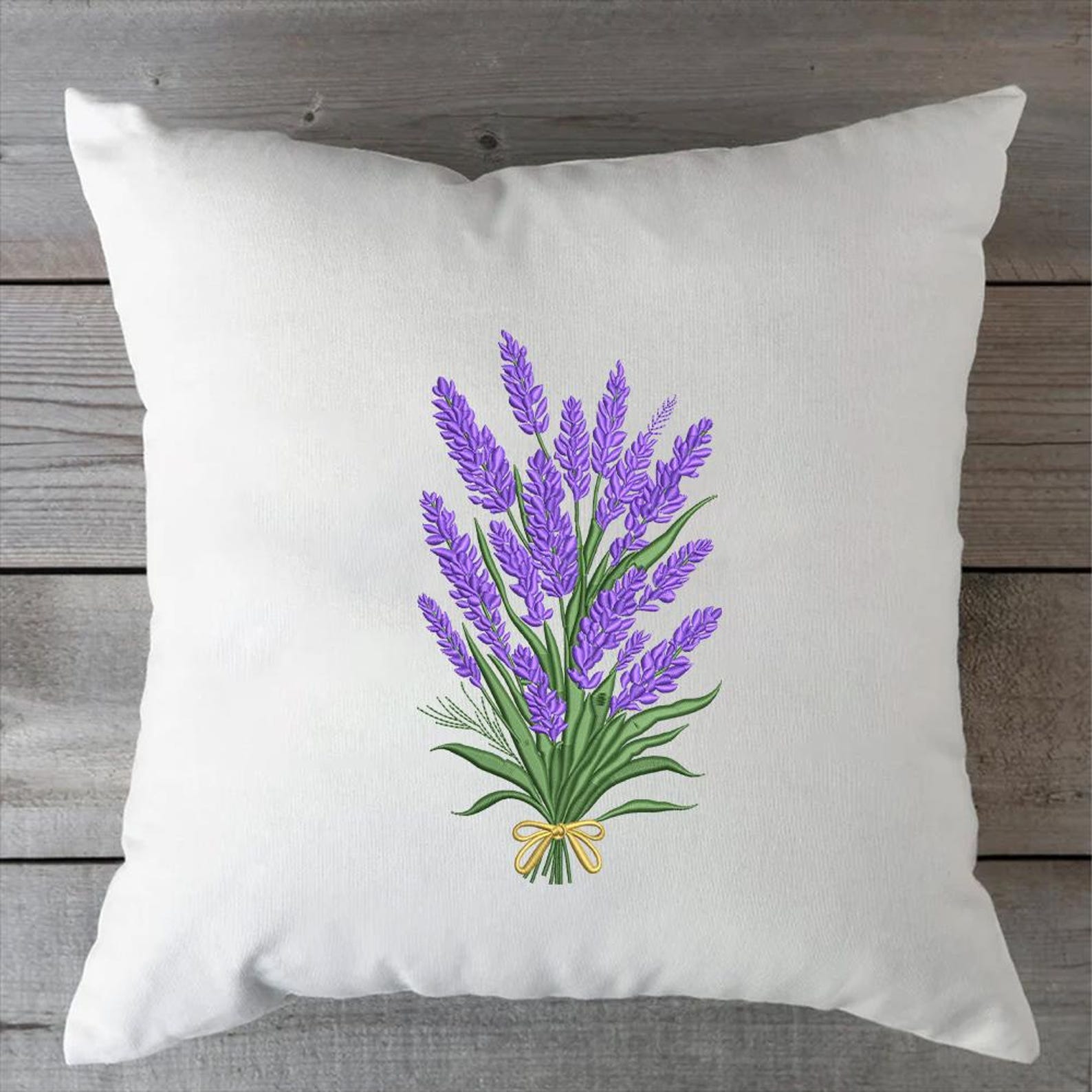 Lavender Bouquet Embroidery Design, Purple Floral Machine File, Birth ...