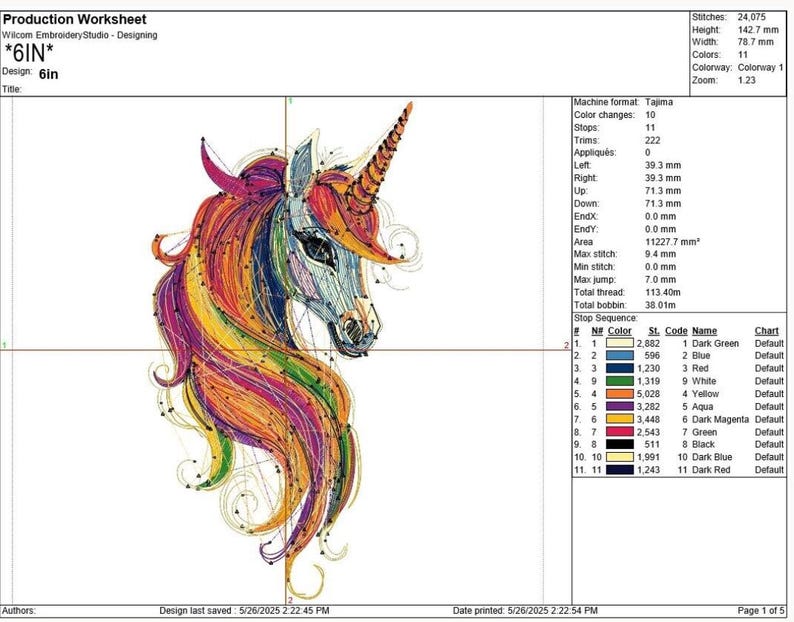 Rainbow Unicorn Embroidery Design, Fantasy Horse Machine File, Colorful ...