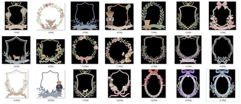 Monogram Frame Embroidery Bundle, Monogram Wreath Crest Embroidery ...