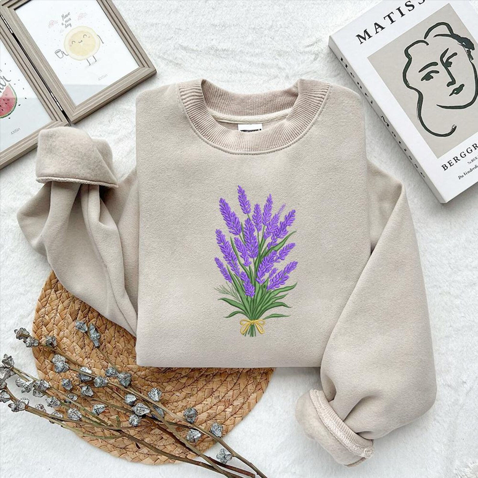Lavender Bouquet Embroidery Design, Purple Floral Machine File, Birth ...