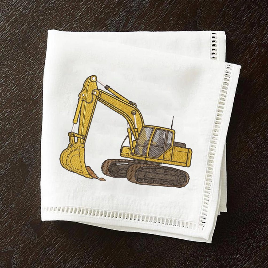 Excavator Digger Embroidery Design, Construction Truck Machine ...