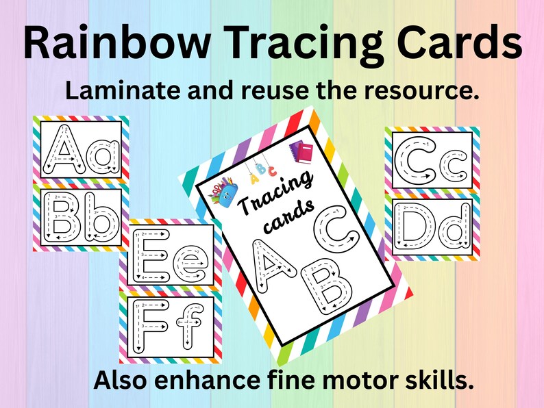 Tarjetas imprimibles para trazar el alfabeto / Hojas de formación de ...