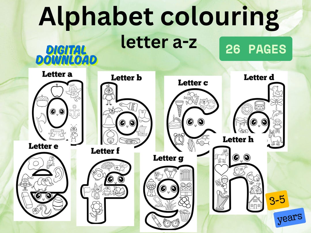 Printable Alphabet Wall Art A‑Z • Minimalist Letter Posters • PDF ...