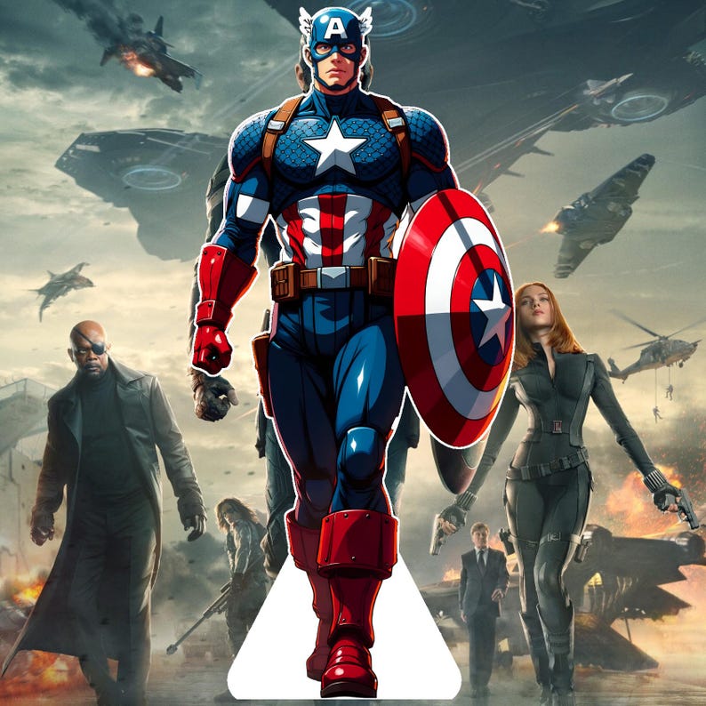Captain - Movie Character Cardboard Cutout, Stand up Prop, Waterproof ...