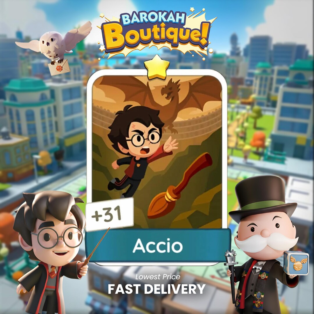 Accio 1 Stars – Set 3 Spells – Monopoly GO Sticker – Fast Delivery ...