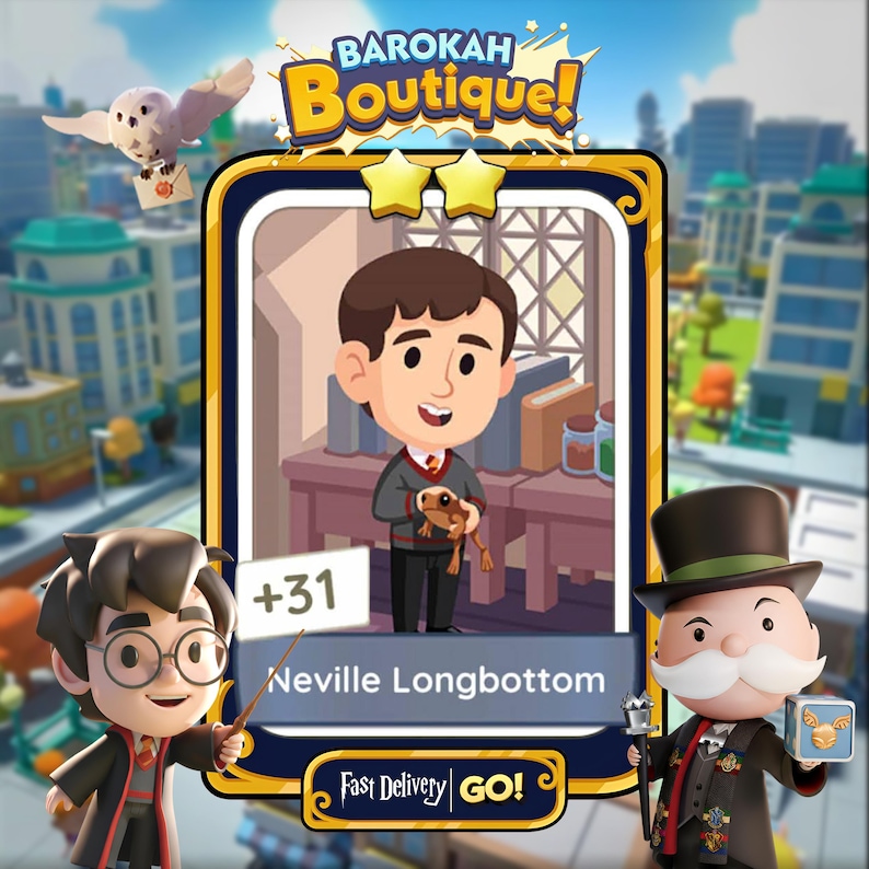 Neville Longbottom 2 Stars – Set 13 Dumbledore's Army – Monopoly GO ...