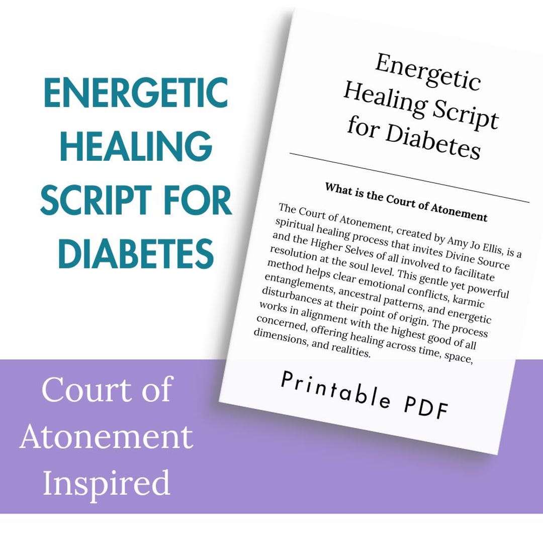 Diabetes Energetic Healing Script - Etsy