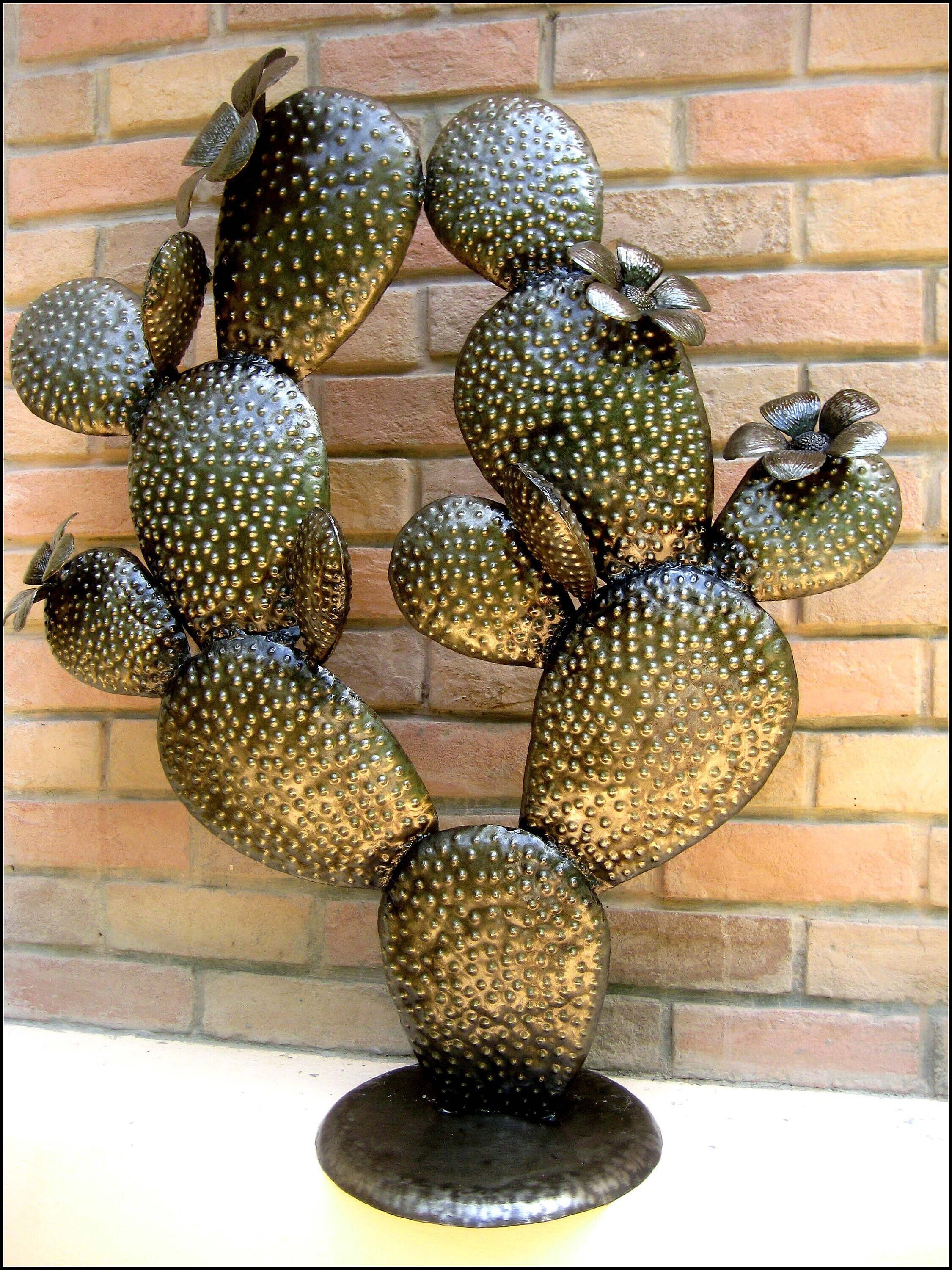 Outdoor Metal Cactus Sculptures