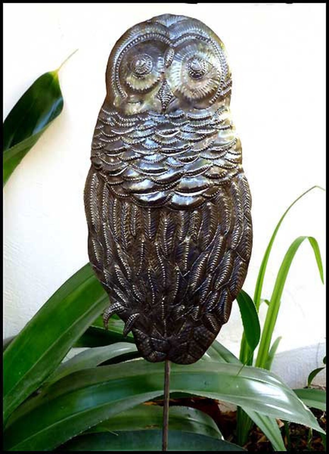 METAL PLANT STAKE, Garden Art, Garden Decor, Metal Yard Art, Metal Art ...