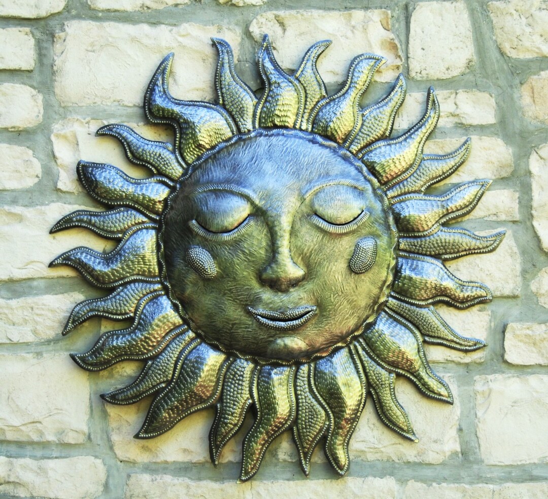 METAL SUN ART Outdoor Metal Wall Decor 21 Metal Sun - Etsy