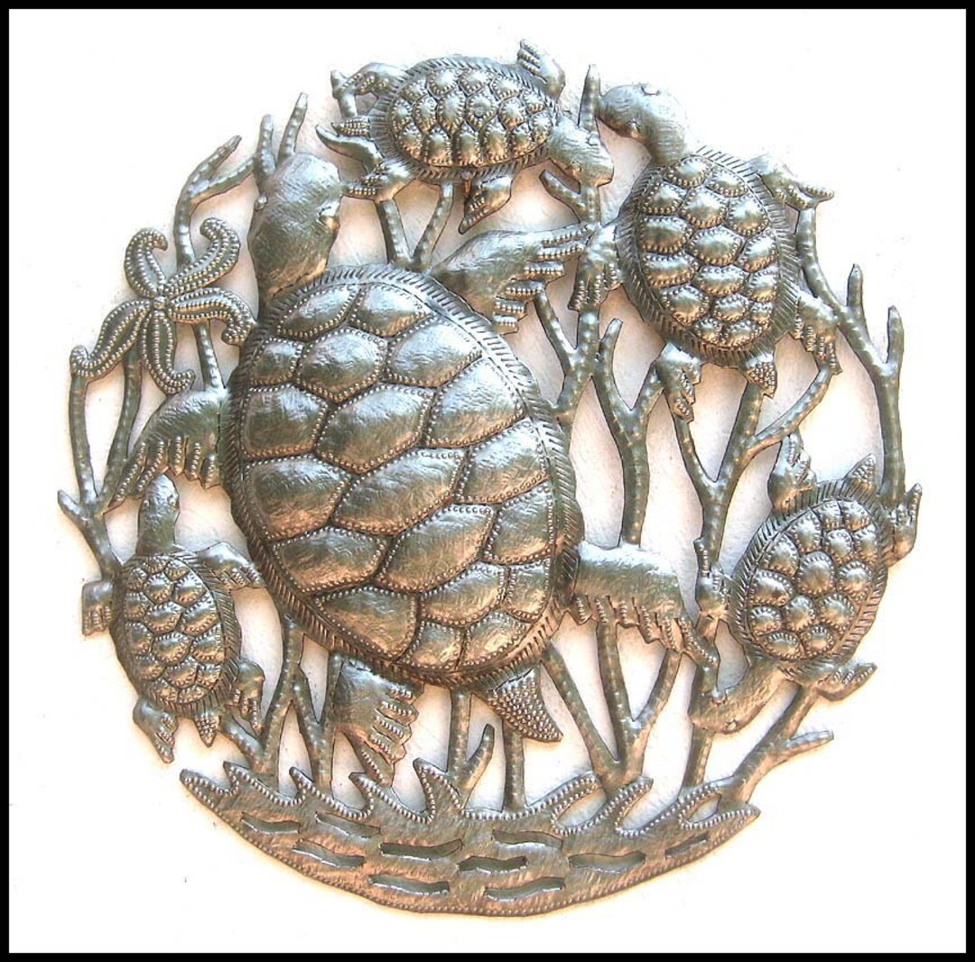 TURTLE WALL ART, Metal Wall Decor, Turtles, Metal Art, Wall Hanging ...