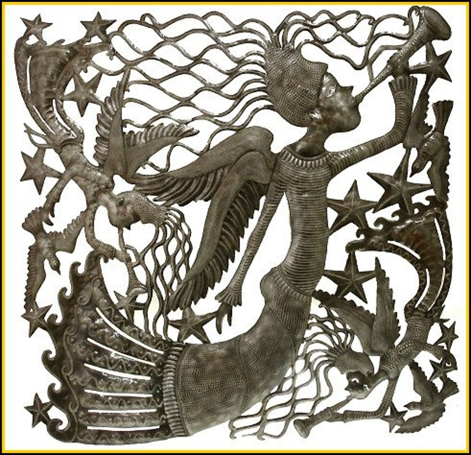 METAL WALL HANGING Angel Metal Wall Art Outdoor Metal Art - Etsy