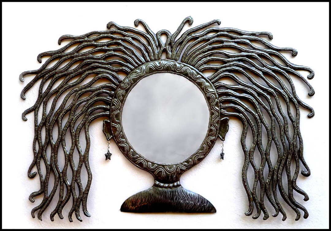 METAL MIRROR Wall Hanging Mirror Metal Art Metal Wall Art - Etsy