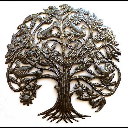Curly Tree of Life With Cardinals Metal Wall Art - Etsy