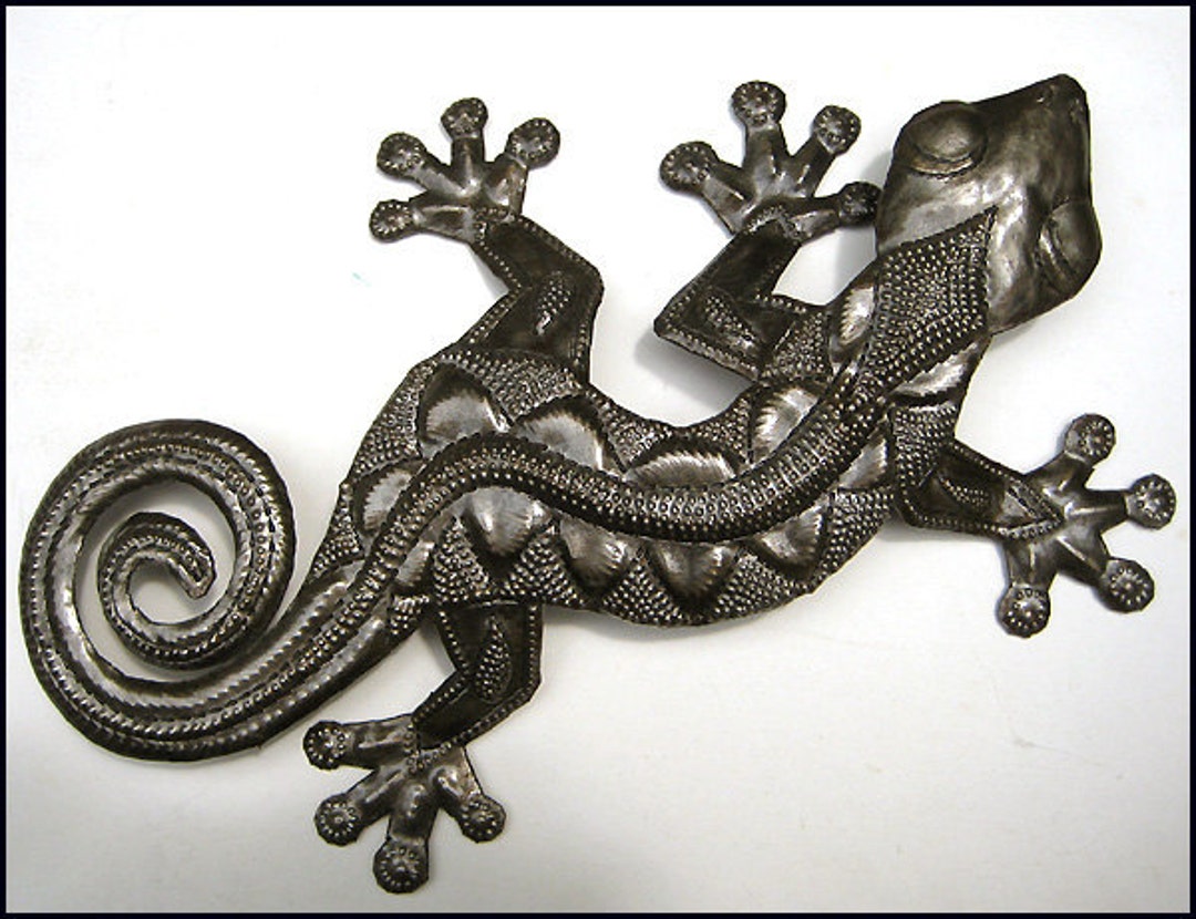 GECKO METAL ART, Metal Wall Hanging, Metal Wall Art, Haitian Metal Art ...
