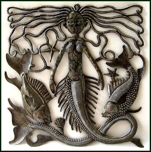 METAL MERMAID Fish Metal Wall Art Mermaid Wall Decor Metal | Etsy