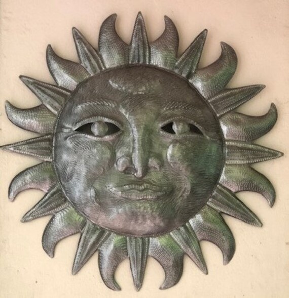 METAL SUN ART Outdoor Metal Wall Decor 24 Metal Sun - Etsy