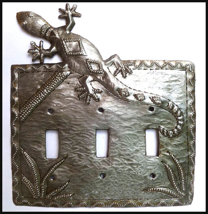 GECKO SWITCHPLATE COVER Metal Light Switch Gecko Metal - Etsy