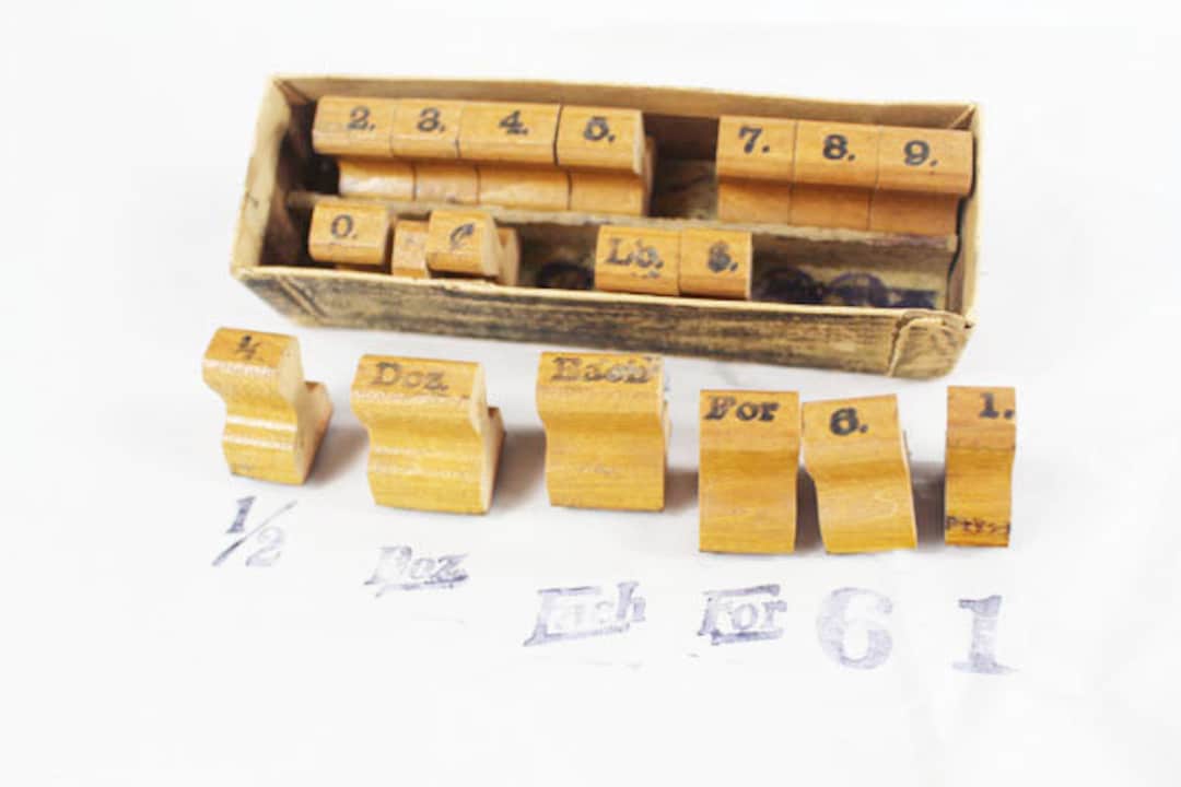 Vintage Number Stamps and More - Etsy