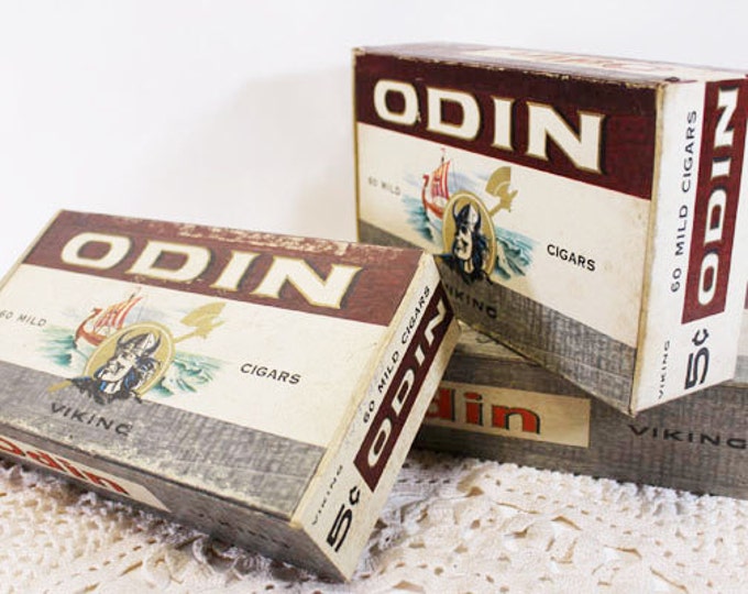 Odin Cigar Box, Vintage Cigar Box, Viking Mild Cigars - Etsy