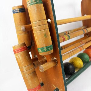 Vintage Croquet Set Unusual Horizontal Rack With Wickets - Etsy