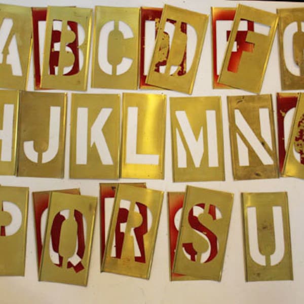 Brass Letter Stencil - Etsy