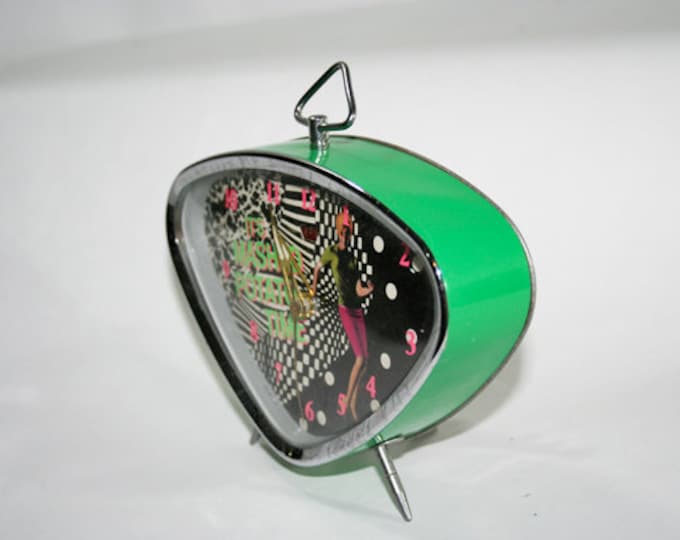 Atomic Age Green Clock - Etsy