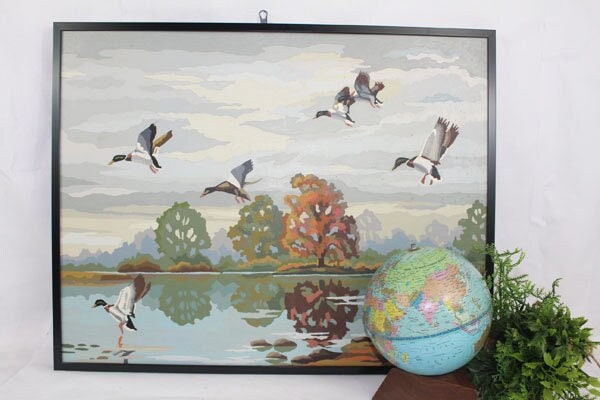 23" X 18" PBN Duck Hunting, Paint by Numbers Ducks - Etsy