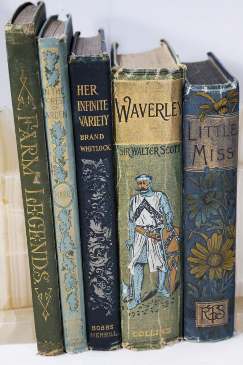 5 Antique Gold Gilt/green Spine Books Carleton 1876 Mabe | Etsy