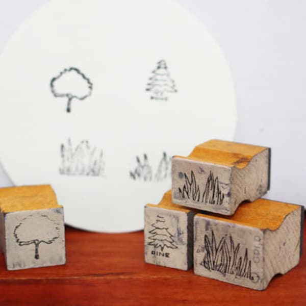Pine Tree Stamp - Etsy