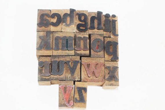 Lower Case Wood Print Press Letter Vintage LOWER Case Wood | Etsy