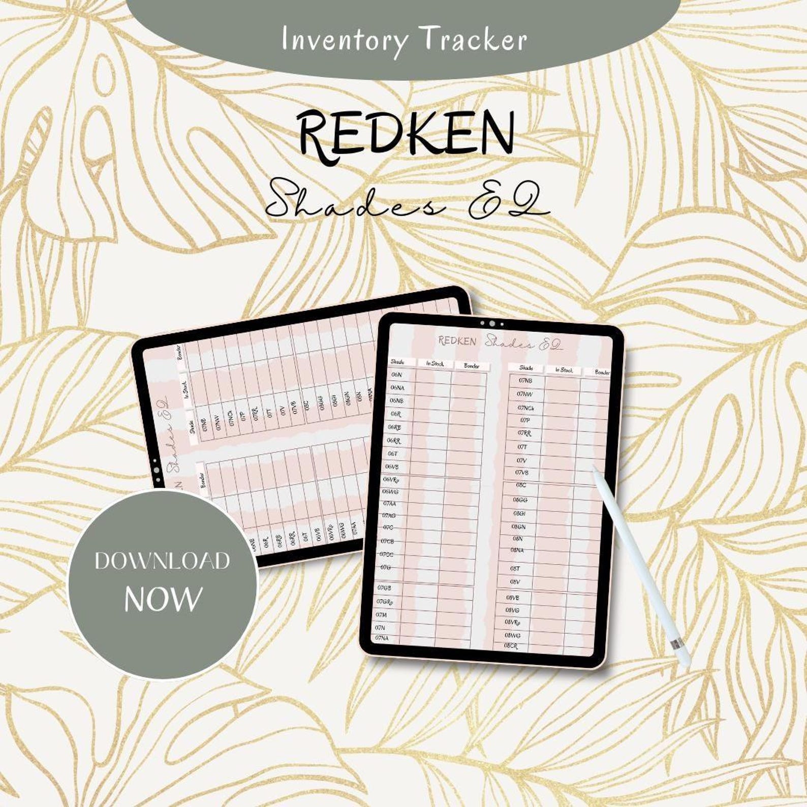Redken Shades EQ Inventory Chart for Salon Organization (PDF Download ...
