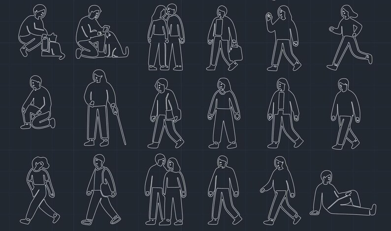 CAD Blocks/ Human Scales AUTOCAD/ ARCHITECTURE - Etsy