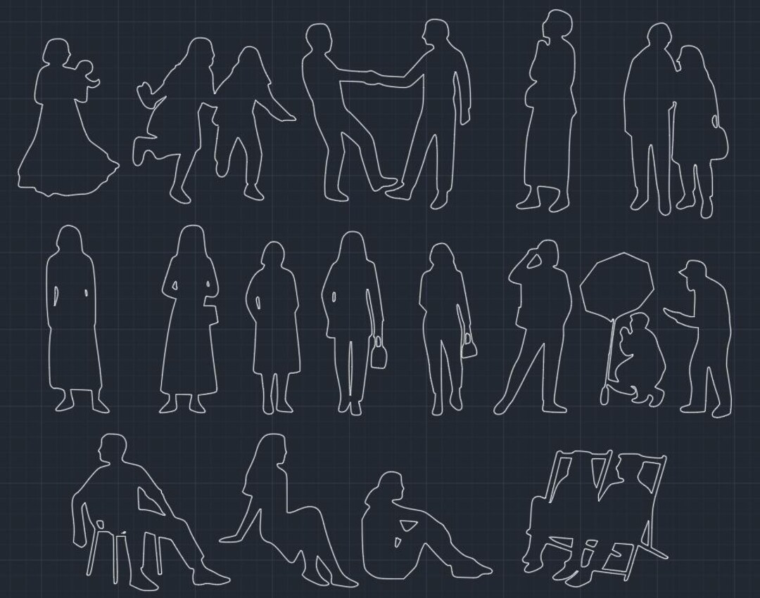 CAD Blocks/ Human Scales AUTOCAD/ ARCHITECTURE - Etsy