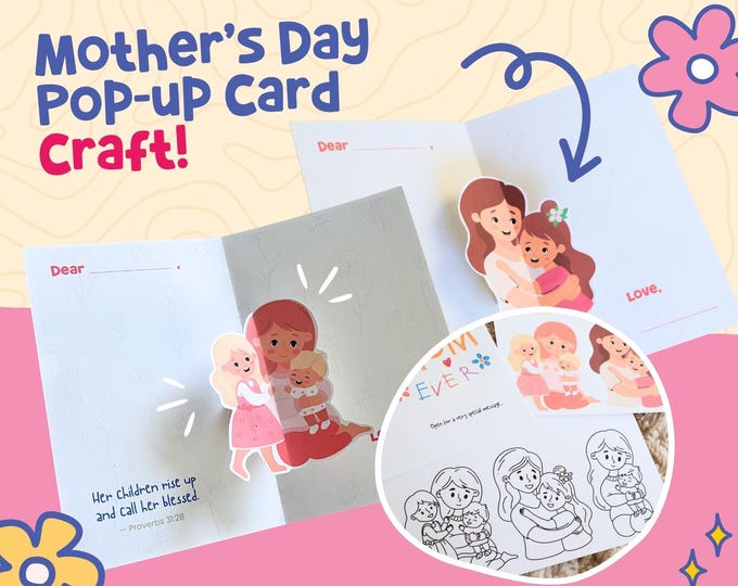 Foldable Mother’s Day Card, Printable Activity, Christian Mother’s Day ...