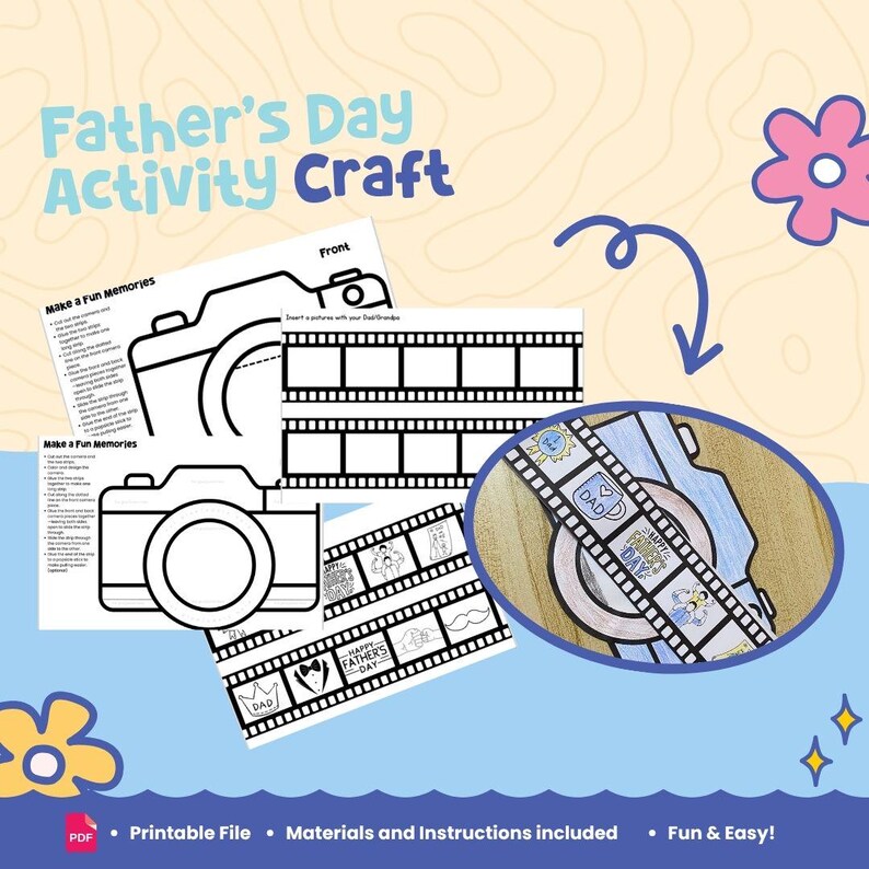 Father's Day Make Fun Memories Card Craft for Kids | Printable ...