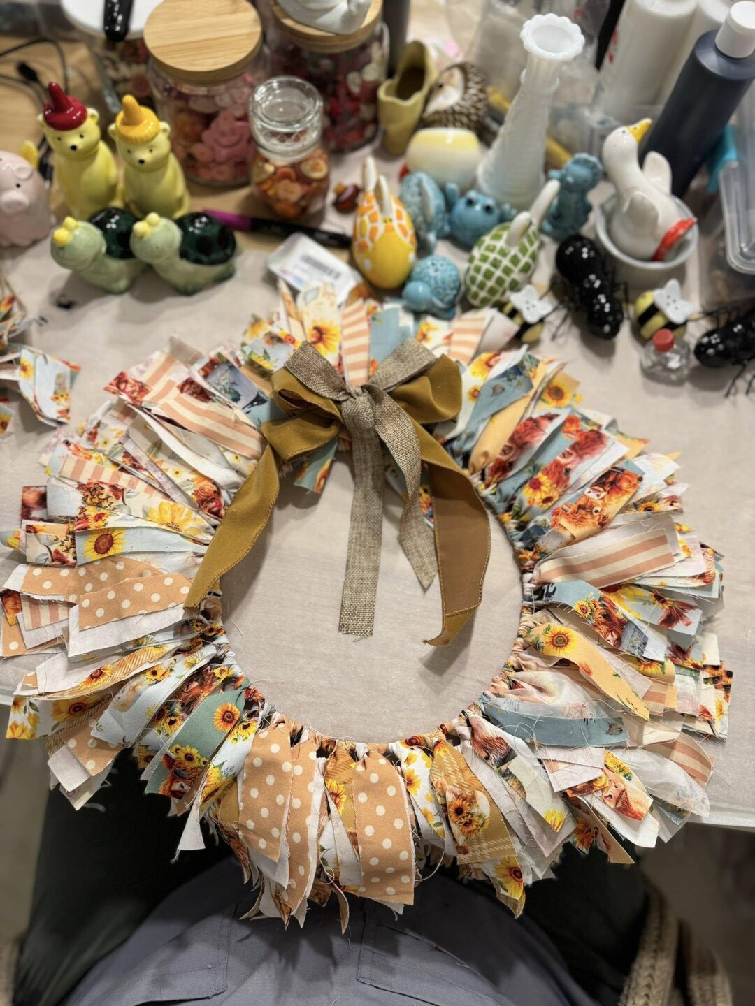 Fabric Wreath Highland Cow Pattern - Etsy