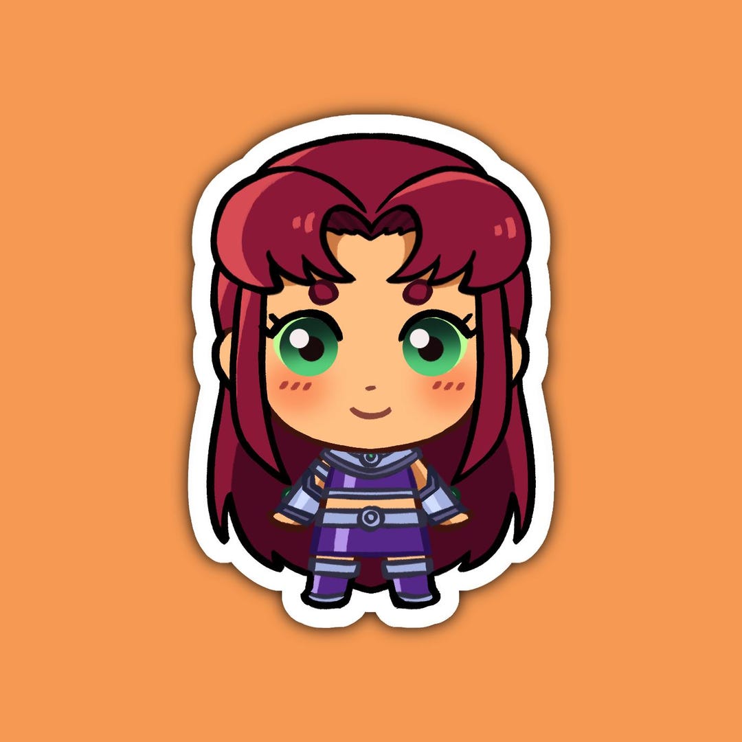 Starfire | Teen Titans Fan Art | Cute Anime Waterproof Vinyl Die Cut ...