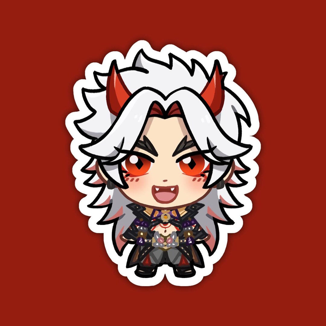 Arataki Itto | Genshin Impact | Cute Anime Waterproof Vinyl Die Cut ...
