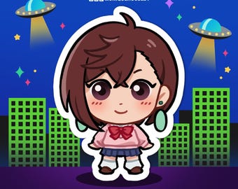 Dandadan Jiji Jin Enjoji Sticker | Cute DDD Anime Waterproof Vinyl Die ...