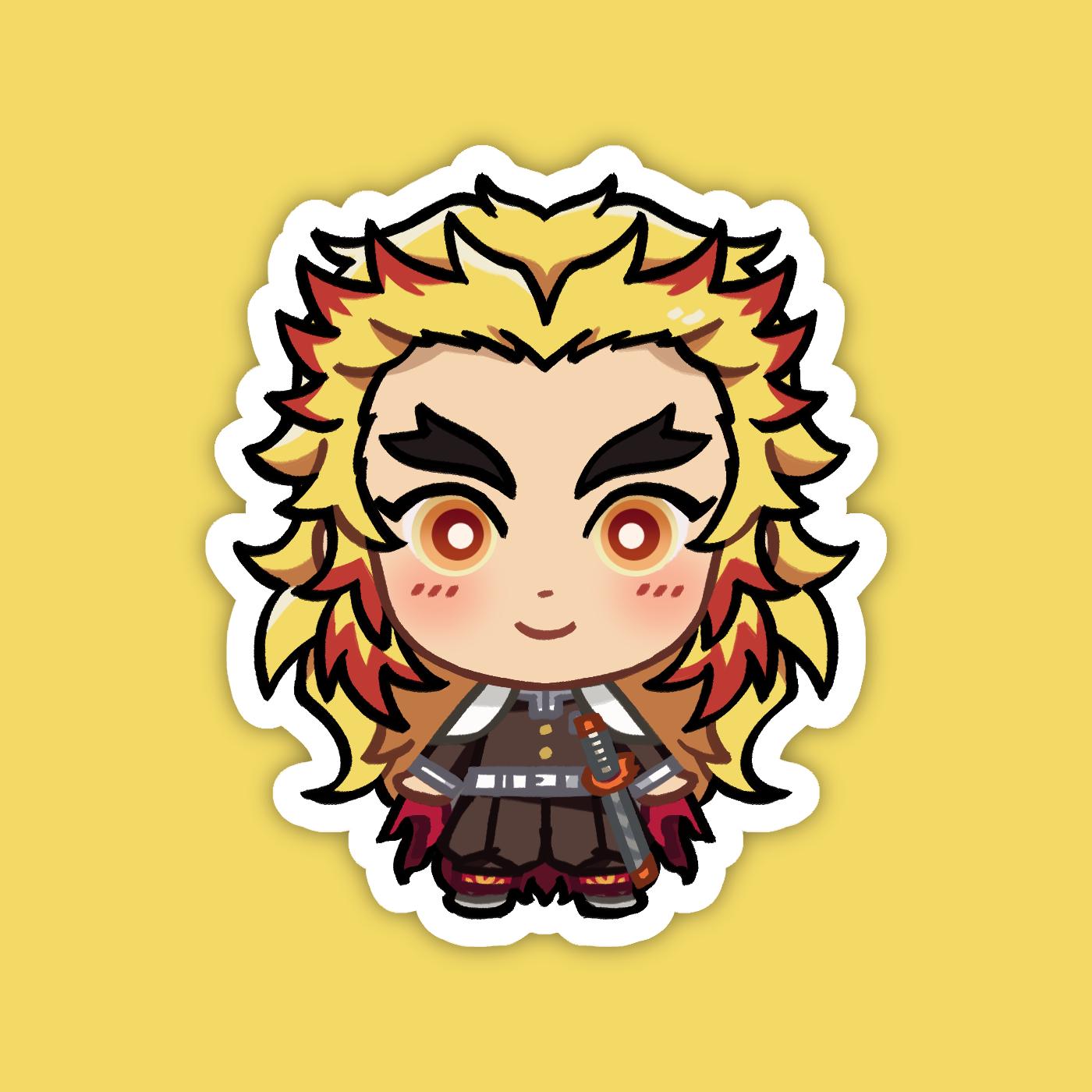 Kyojuro Rengoku | Kimetsu No Yaiba Fan Art | Cute Anime Waterproof ...