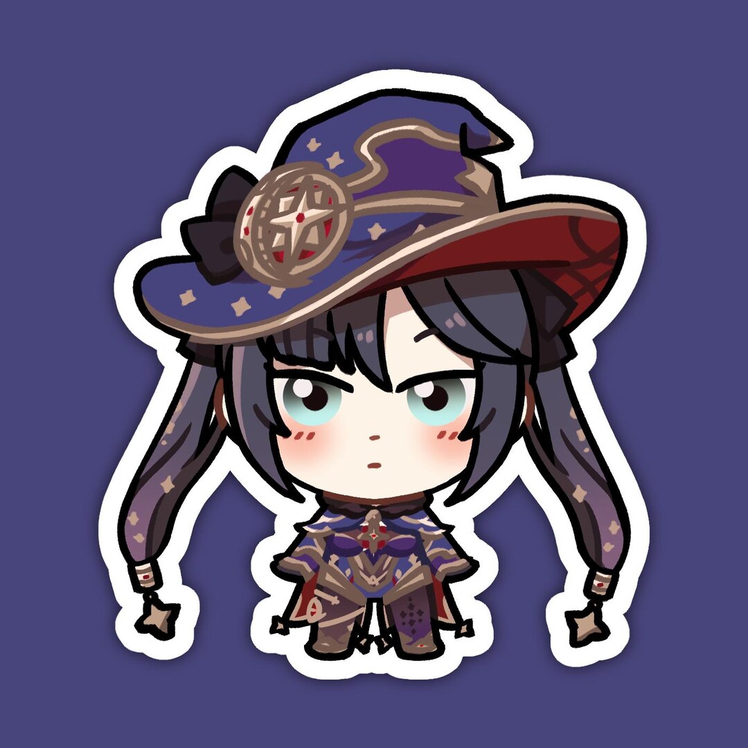 Mona | Genshin Impact | Cute Anime Waterproof Vinyl Die Cut Sticker for ...