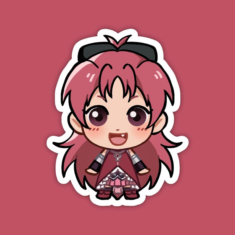 Kyoko Sakura | Madoka Magica Fan Art | Cute Anime Waterproof Vinyl Die ...